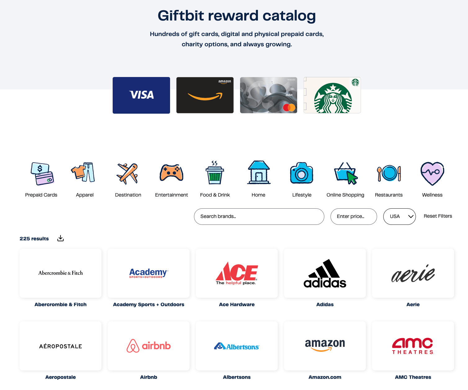 Enhancing Giftbit's Reward Center: API-Driven Search & Filter